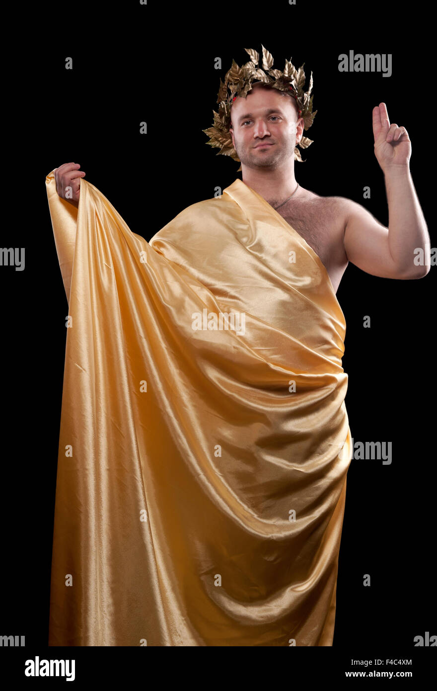 man dressed in Greek god Stock Photo - Alamy