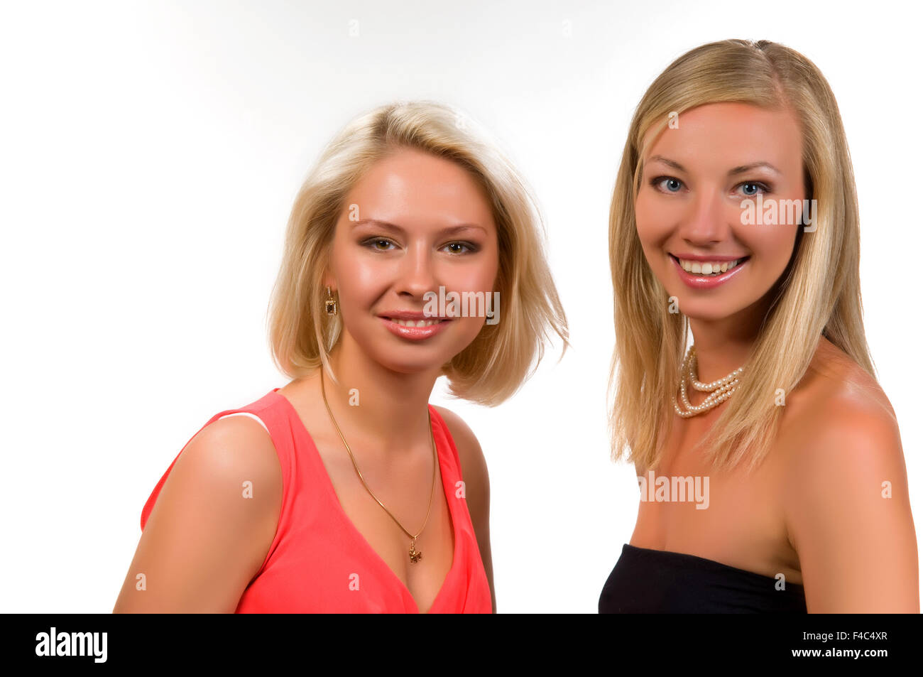 Two happy lovely women hi-res stock photography and images - Alamy