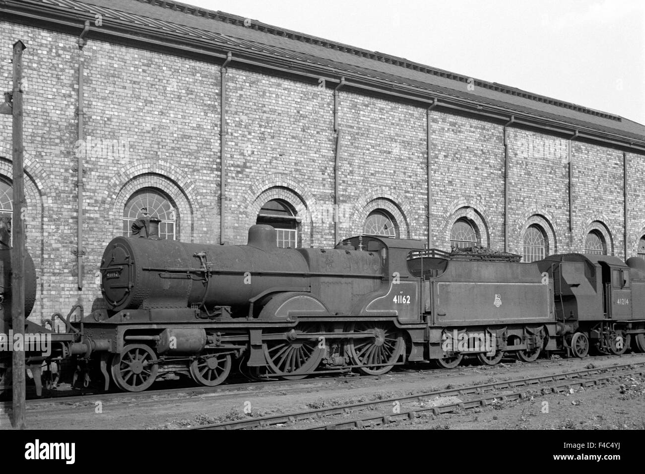 original british rail steam loco number 41162 in storage at rugby ...