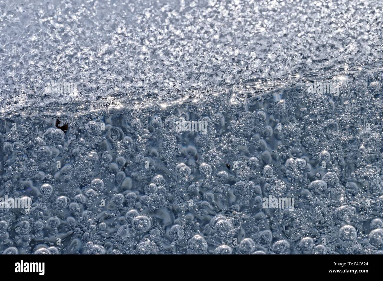 Air trapped in ice Stock Photo - Alamy
