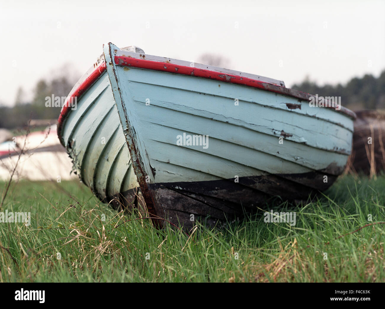 A Boat in the Grass Stock Photo - Alamy