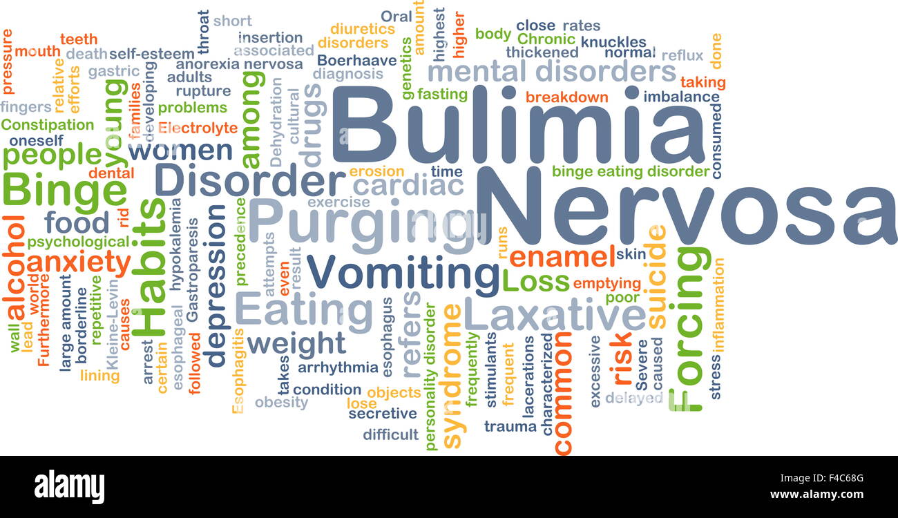 Bulimia word cloud concept hi-res stock photography and images - Alamy