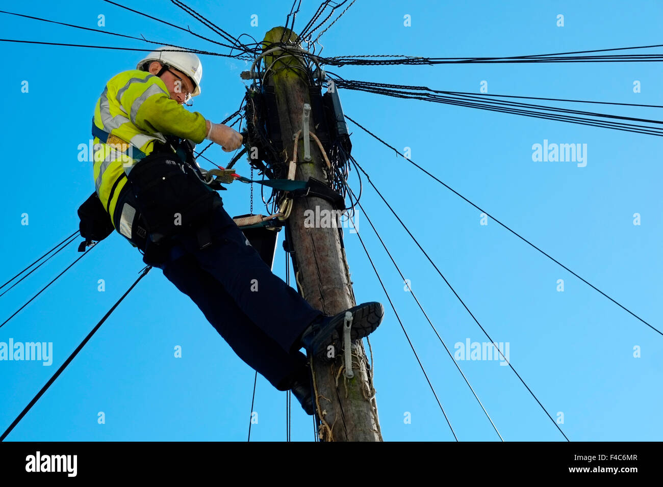 Ladder and telegraph pole hi-res stock photography and images - Alamy