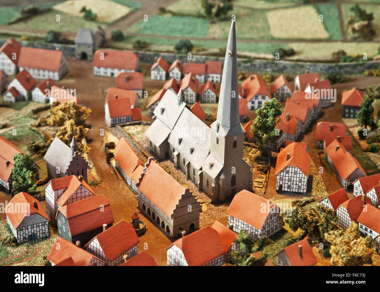 Medieval model of Schwerte Germany Stock Photo - Alamy