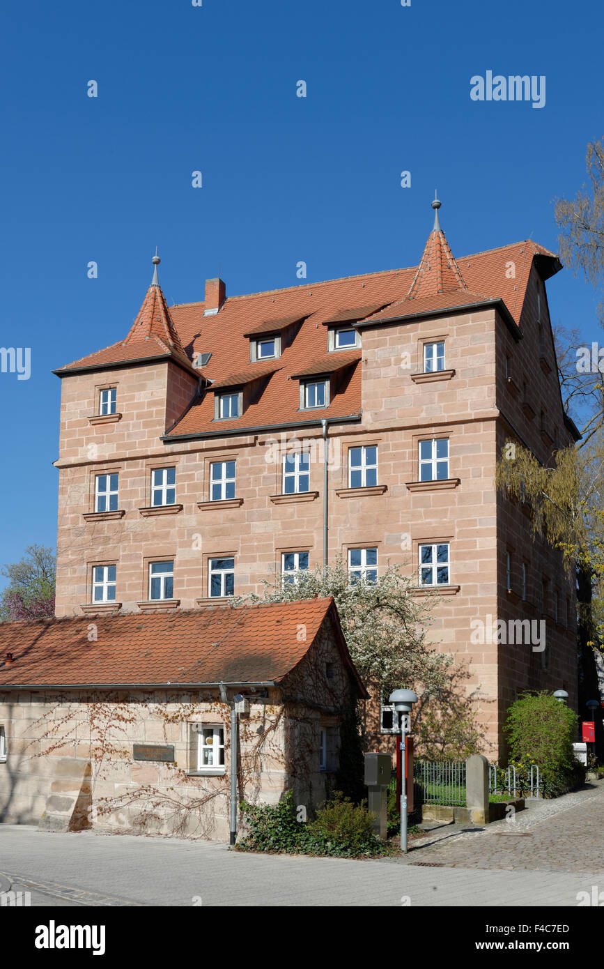 Pfinzingschloss, Pfinzing castle, Feucht, Middle Franconia, Bavaria ...