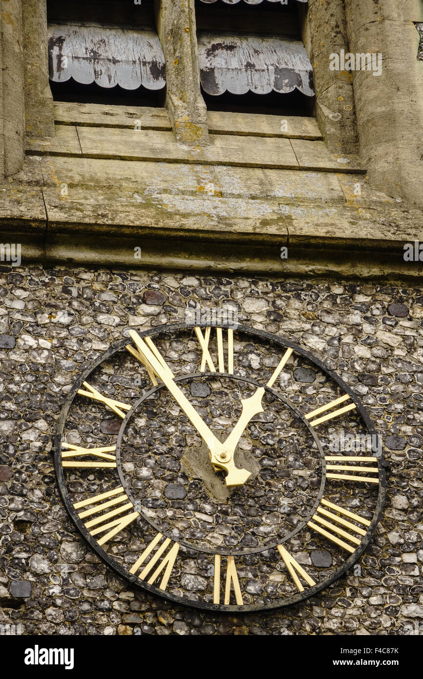 Church Clock Brimpton Berkshire UK Stock Photo - Alamy