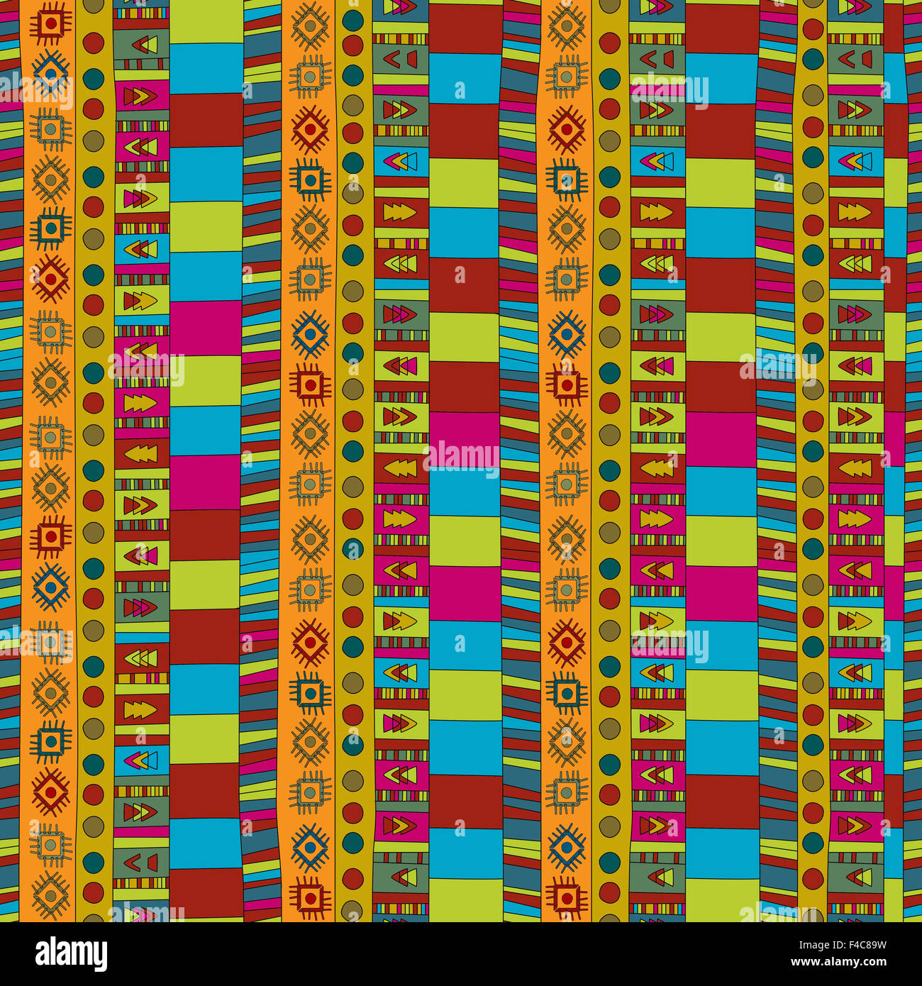 Hand drawn Ethno design Stock Photo - Alamy