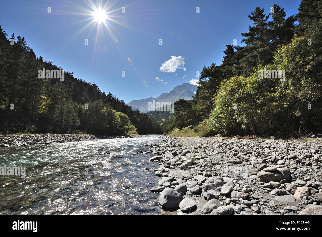 River landscape of the Arc, French Alps, France Stock Photo - Alamy