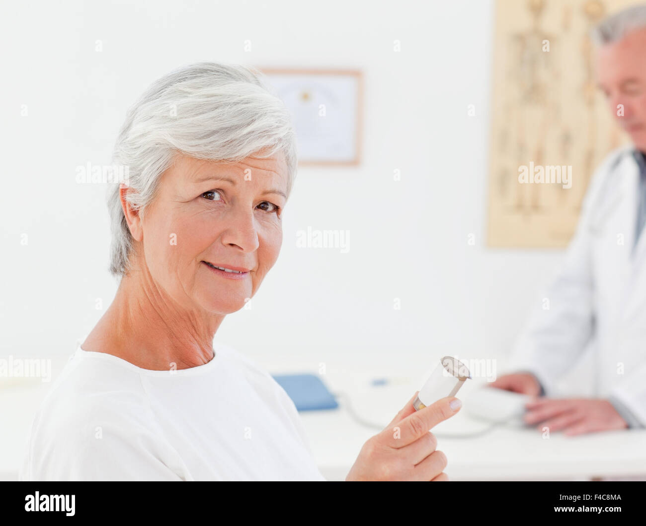 Patient with her pills Stock Photo - Alamy