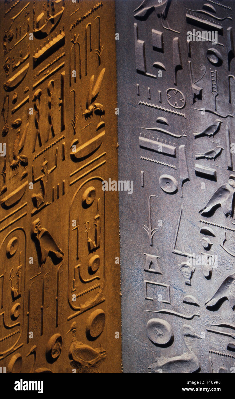 Egypt, Luxor, Hieroglyphics, Obelisk at Entrance (Large format sizes ...