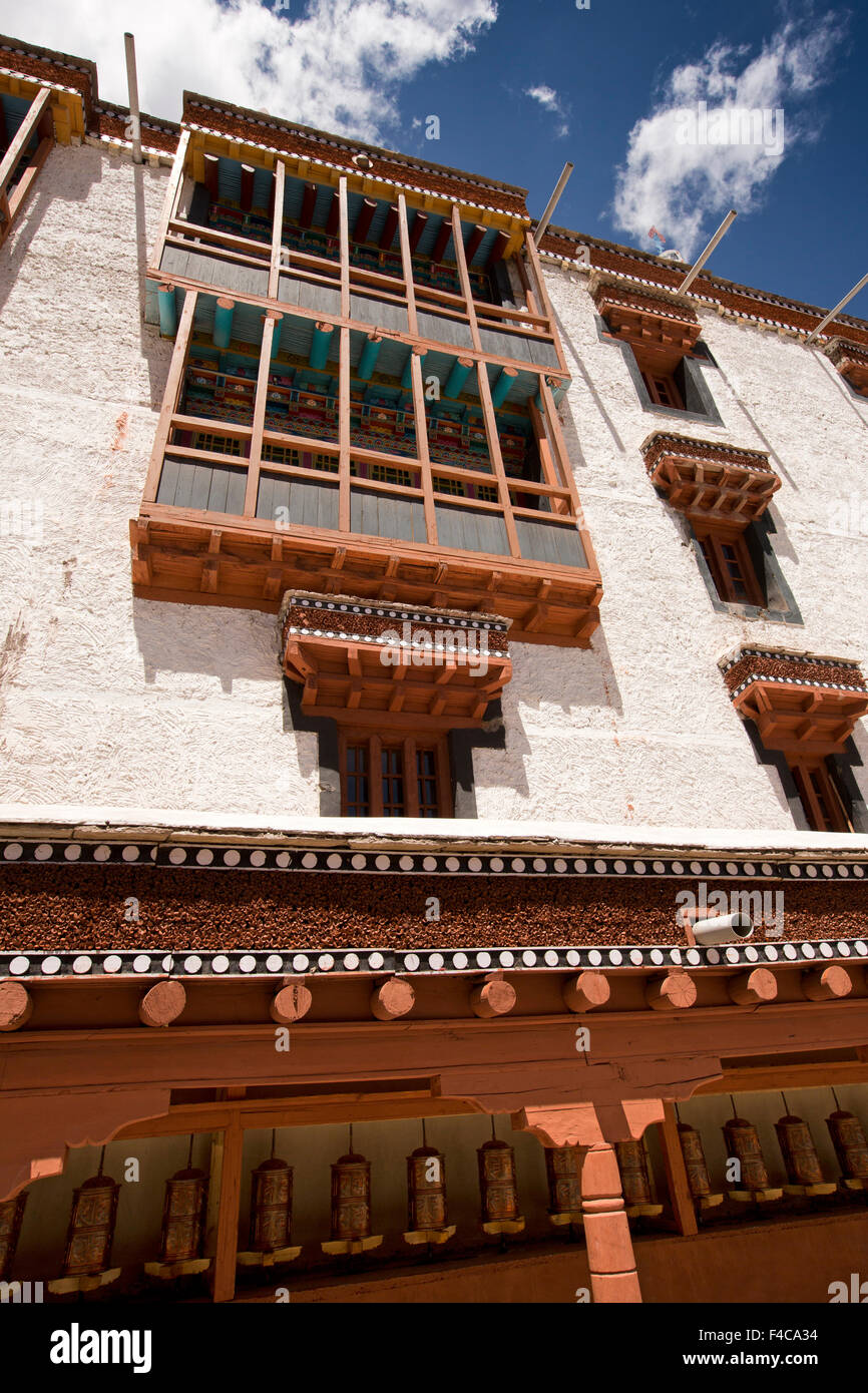 India, Jammu & Kashmir, Ladakh, Hemis Gompa Monastery, line of covered ...