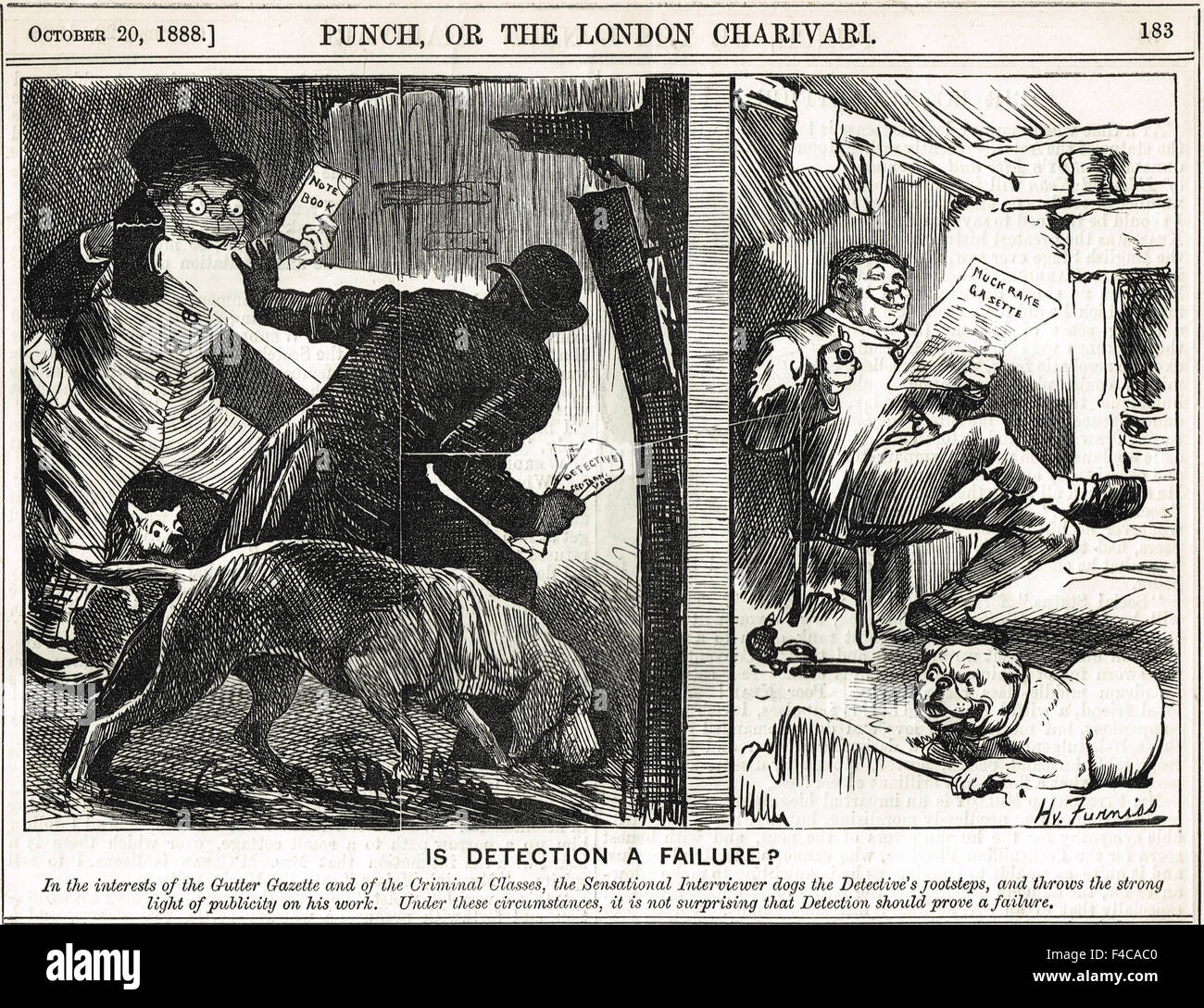 Jack the Ripper Punch Cartoon Is detection a failure? 1888 Stock Photo ...