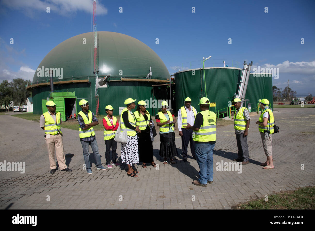 East African teachers visiting 2.4 MW Biojoule biogas CHP anaerobic ...