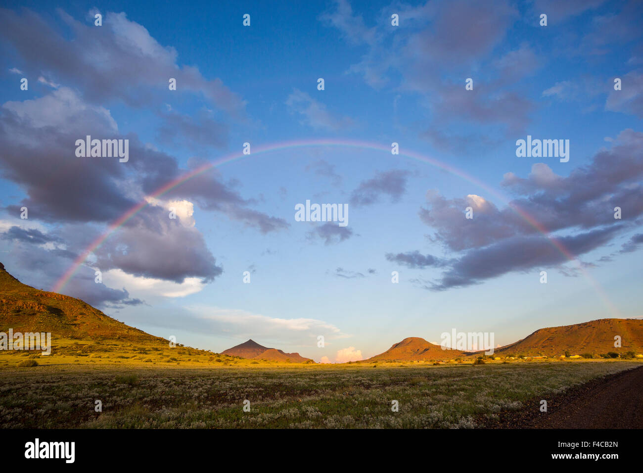 Africa, Namibia. Landscape with full rainbow. Credit as: Bill Young ...