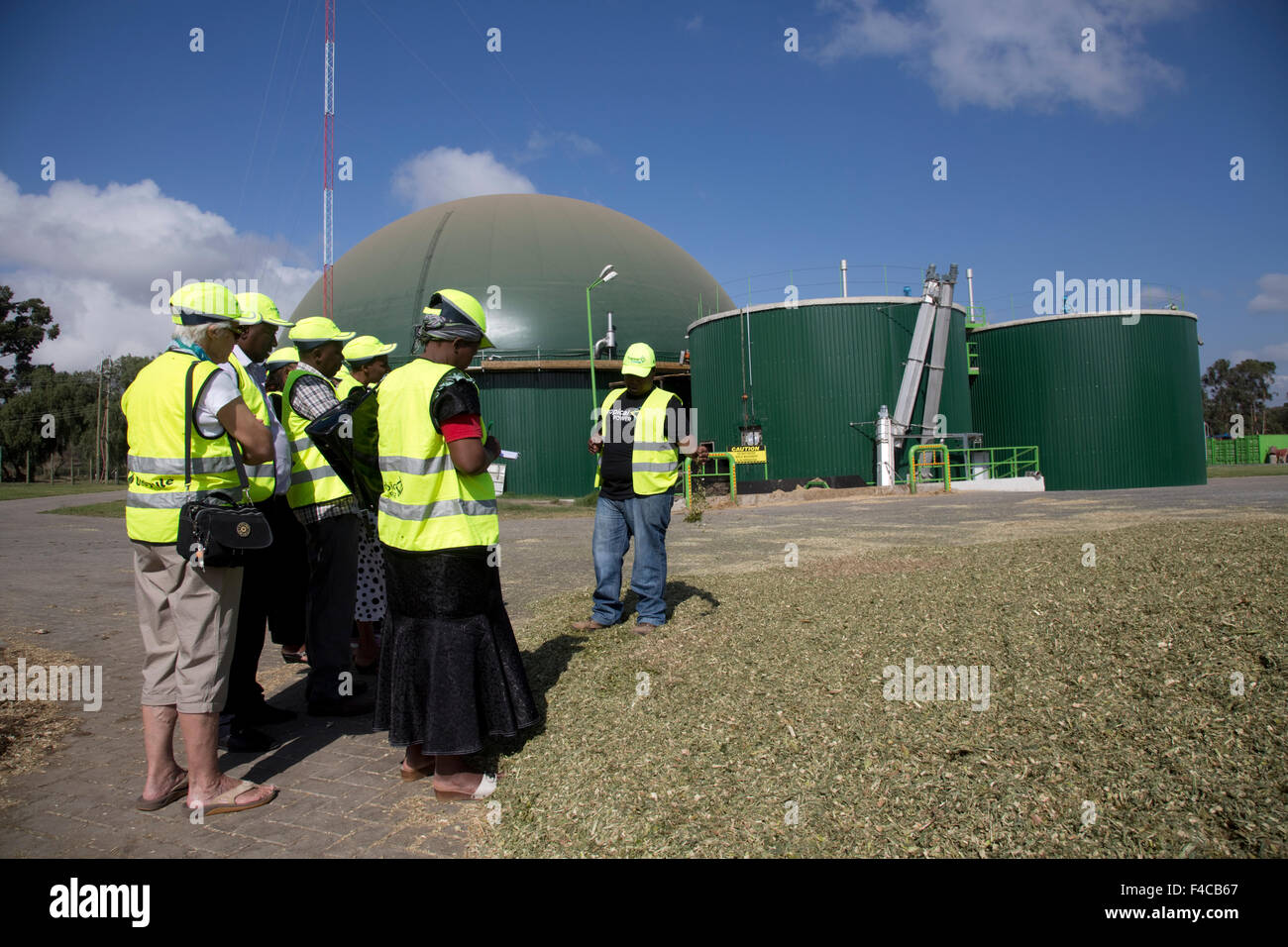 East African teachers visiting 2.4 MW Biojoule biogas CHP anaerobic ...