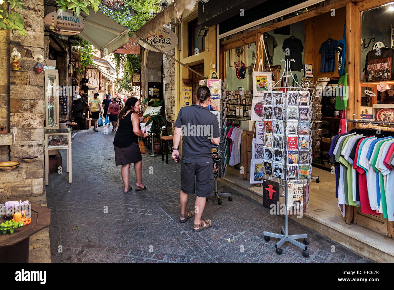 Shopping street in chania crete hi-res stock photography and images - Alamy