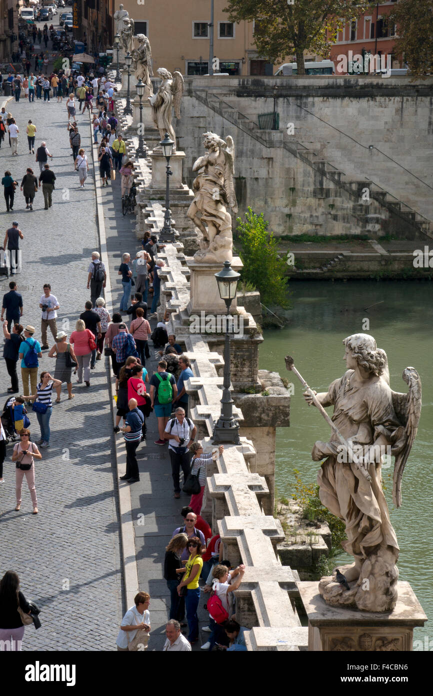 Ponte Sant'Angelo ,Rome,Italy,Europe Stock Photo - Alamy