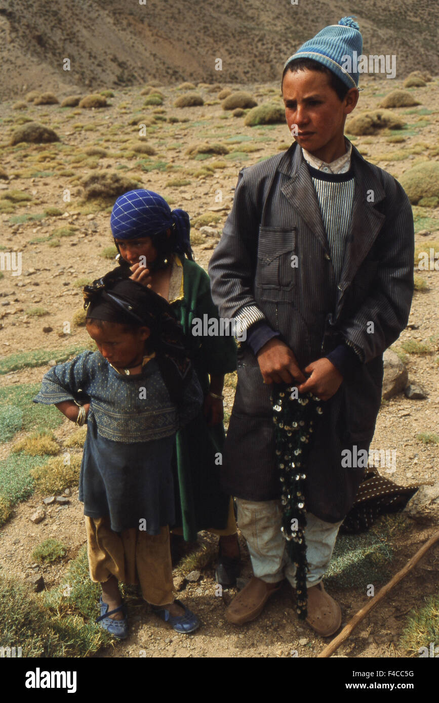 Morocco, Atlas Mountains, Berber Children. (Large format sizes ...