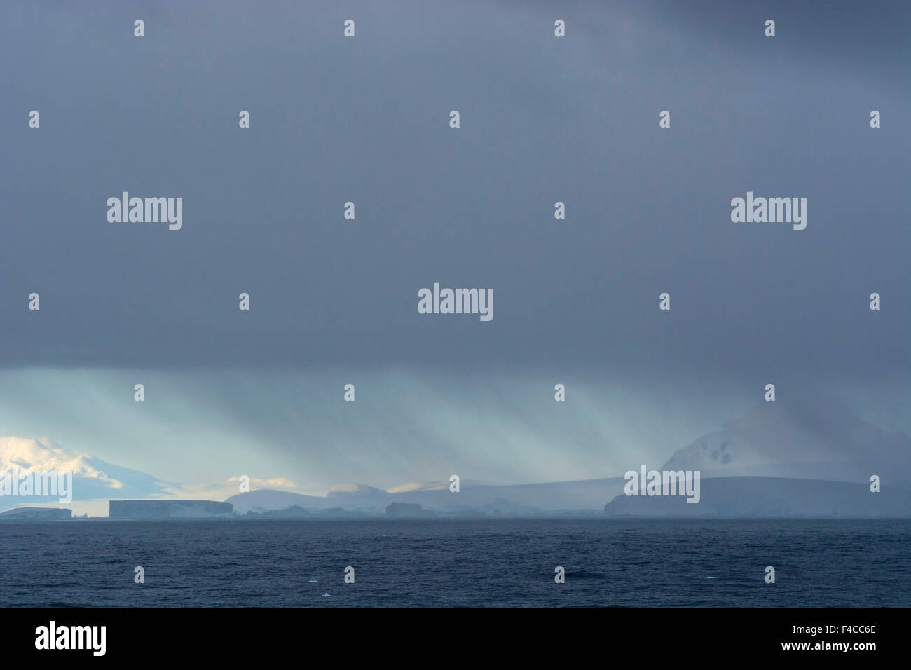 Antarctica. Rain falling in sheets in the distance Stock Photo - Alamy