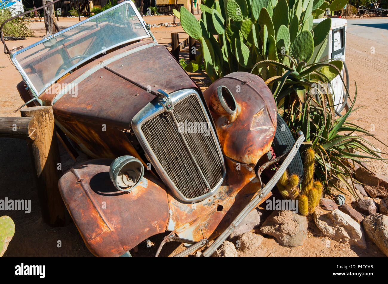 Abandoned car in Solitaire Village, Khomas Region, near the Namib ...