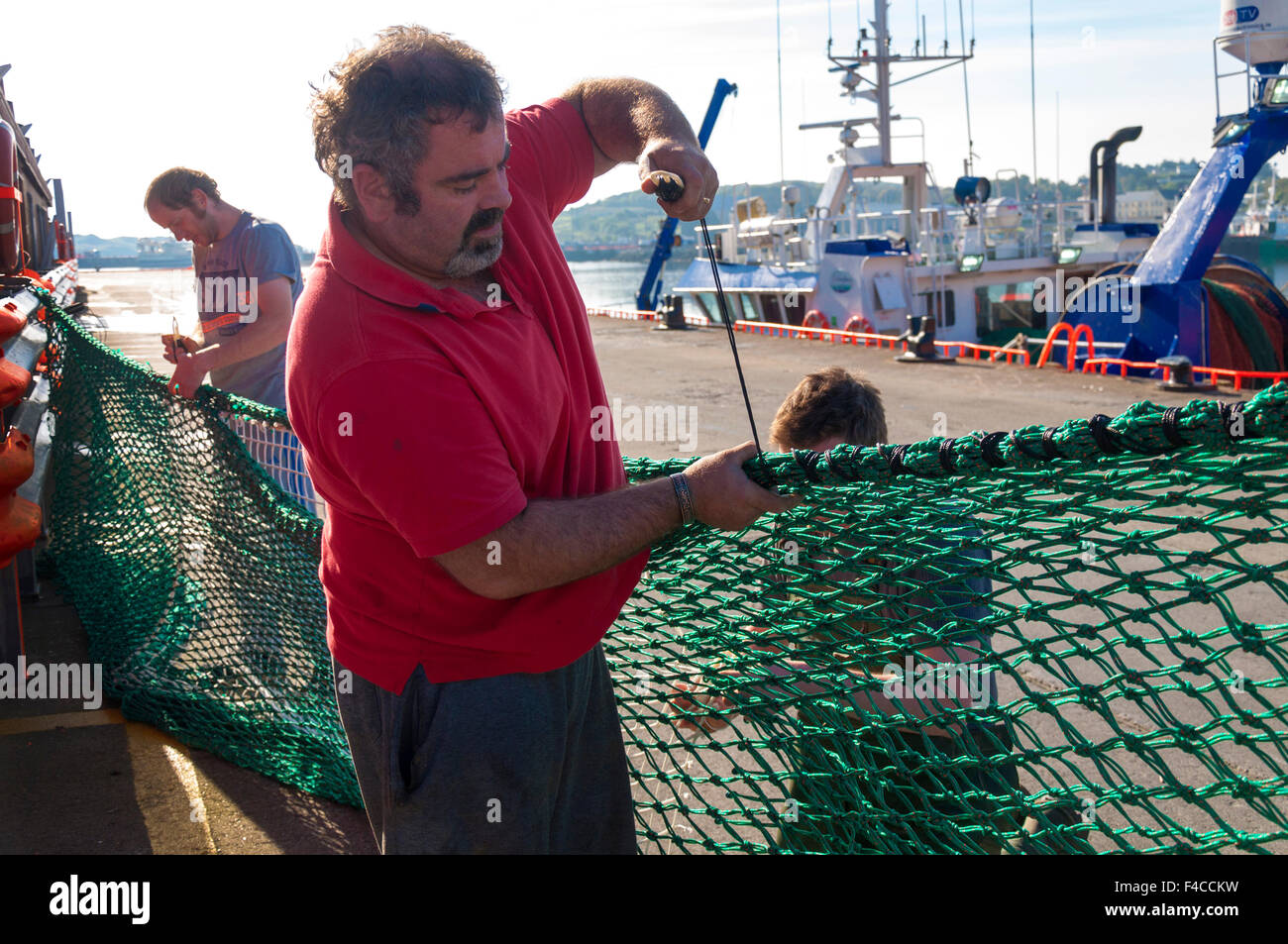 Killybegs, County Donegal, Ireland. October 16th 2015. Fishermen ...