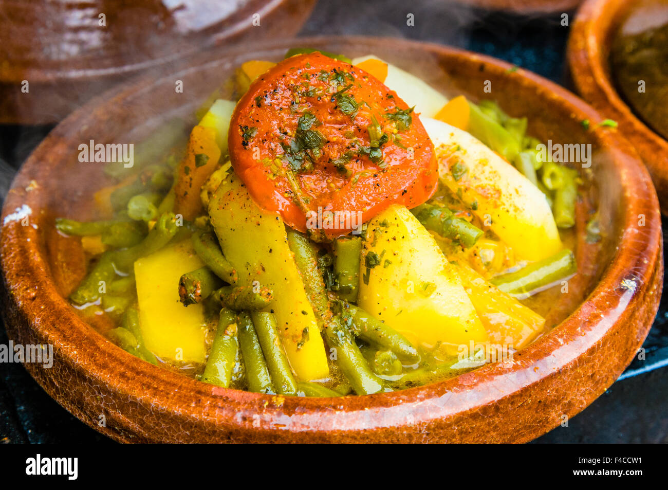 Tajine, Traditional Moroccan Gastronomy, Marrakech, Morocco Stock Photo ...