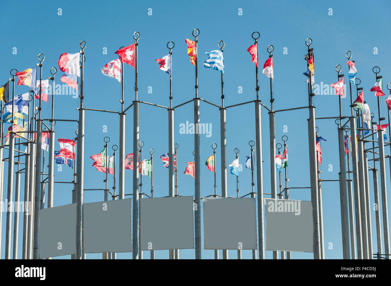 Row national flags world hi-res stock photography and images - Alamy