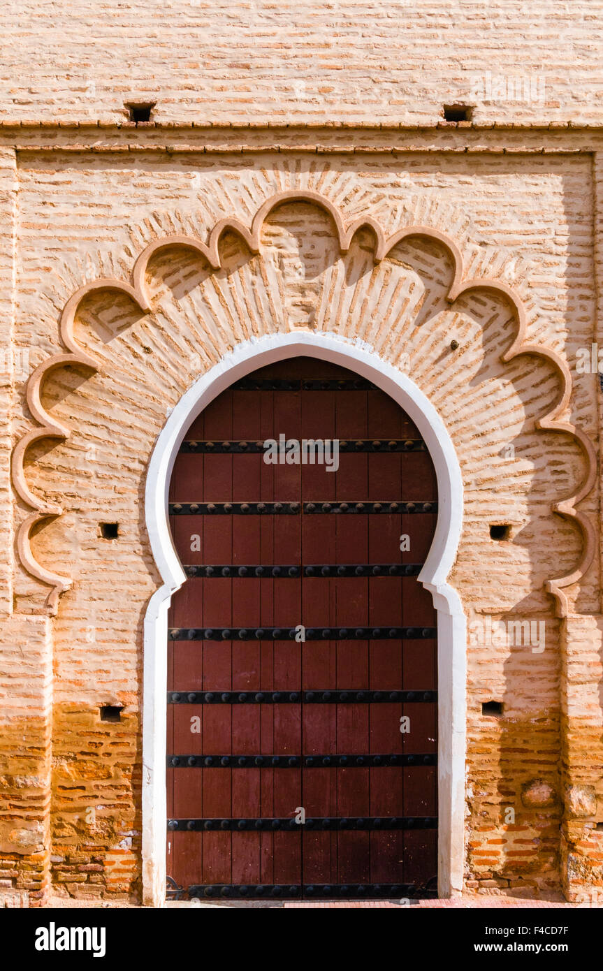 Main gate to of the Koutoubia Mosque, Marrakech, Morocco Stock Photo ...