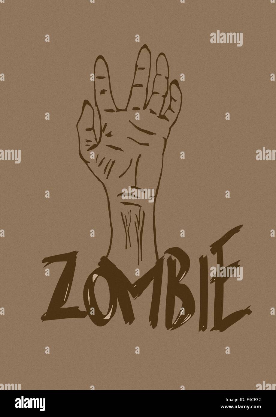 Zombie hand vintage Stock Photo - Alamy