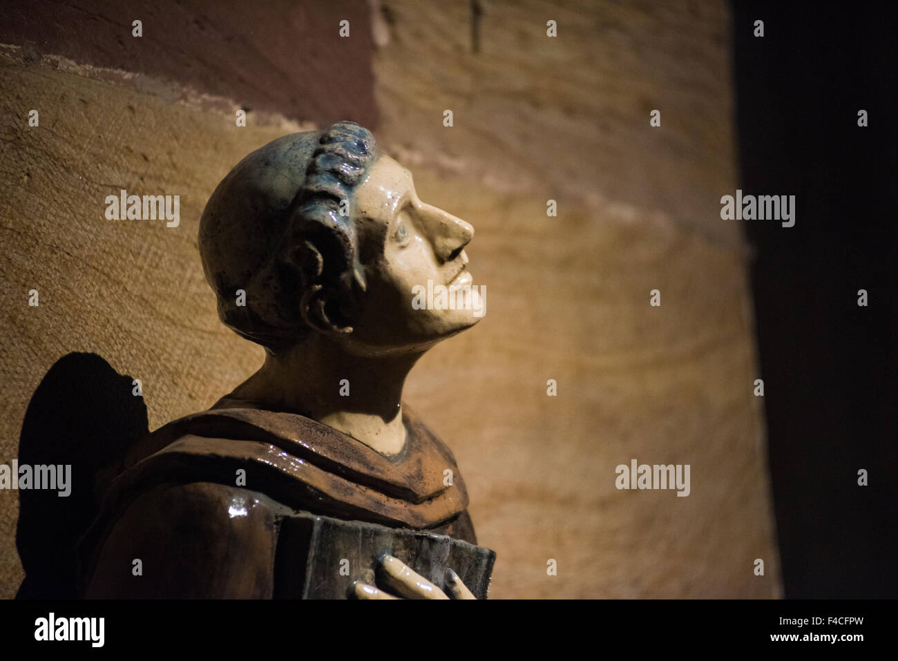 Statue of a monk inside Strasbourg Cathedral Stock Photo - Alamy