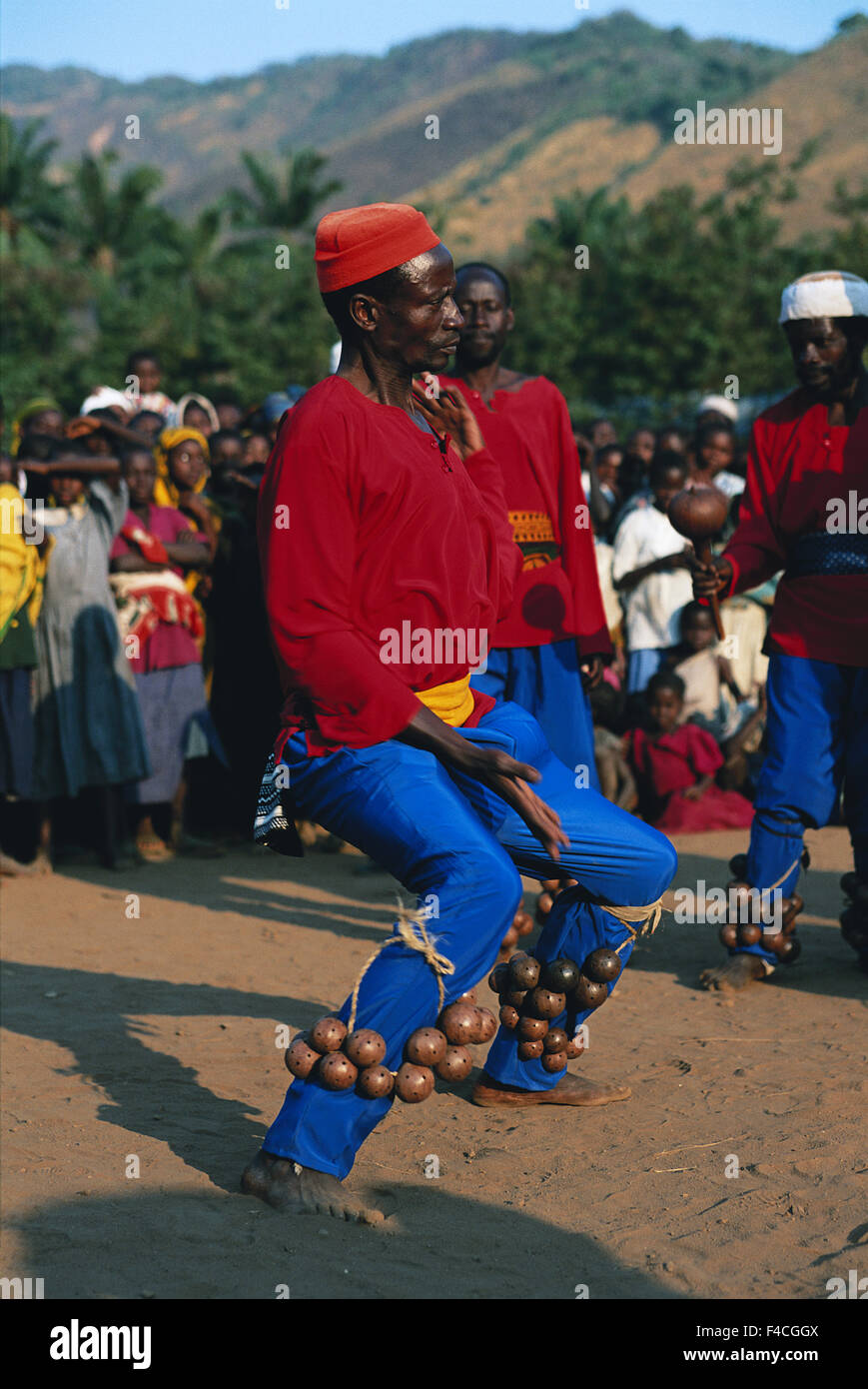 Tanzania, Local people performing traditional dance. (Large format ...