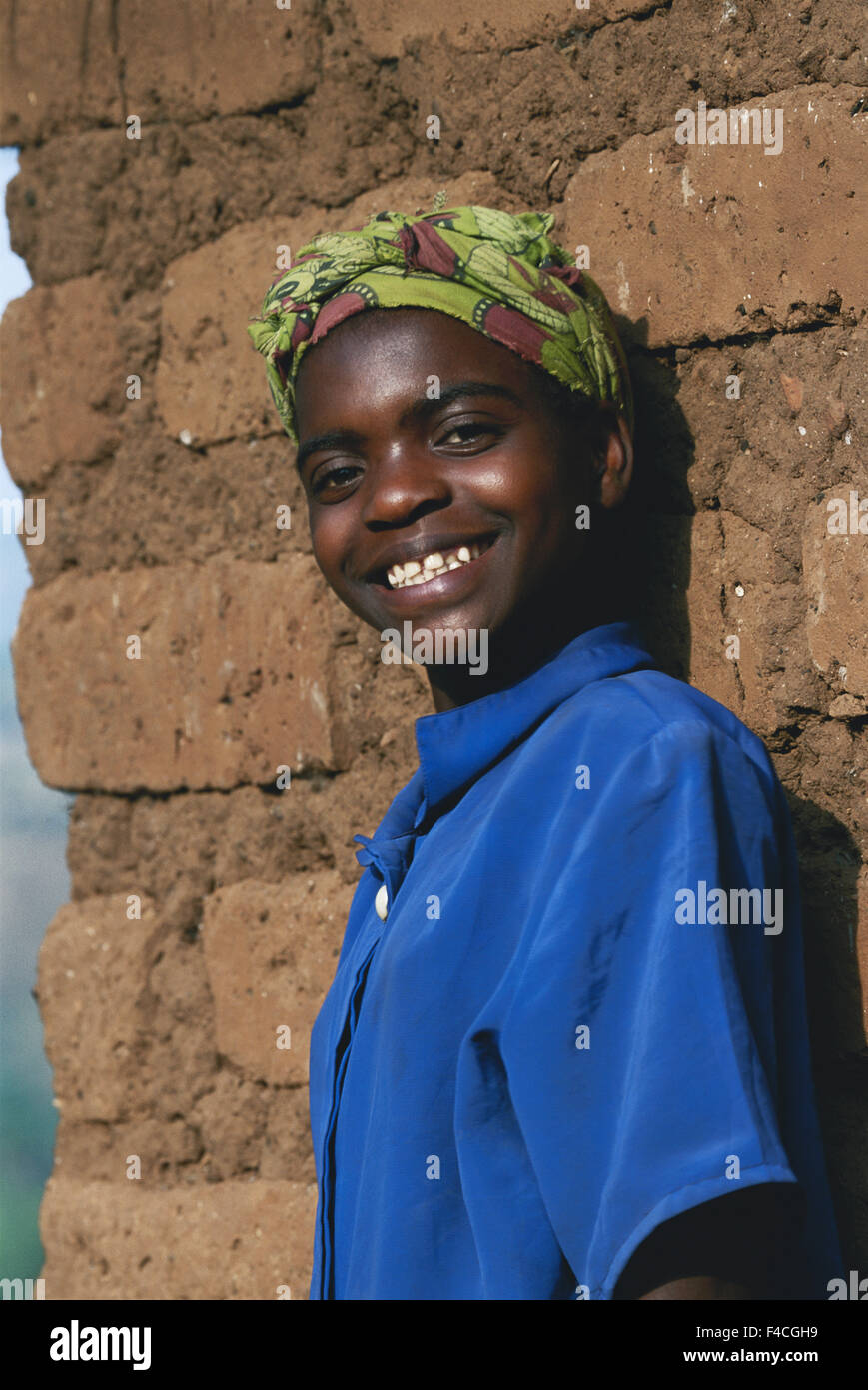 Tanzania, Portrait of rural girl. (Large format sizes available Stock ...