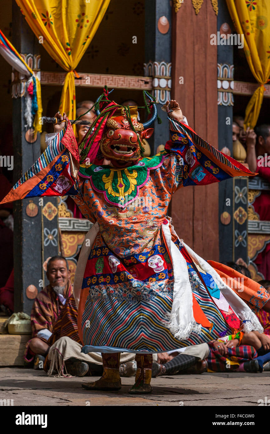 Dancer performing in the Paro Festival, Bhutan Stock Photo - Alamy