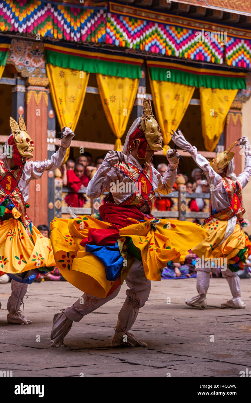 Dancers performing in the Paro Festival, Bhutan Stock Photo - Alamy