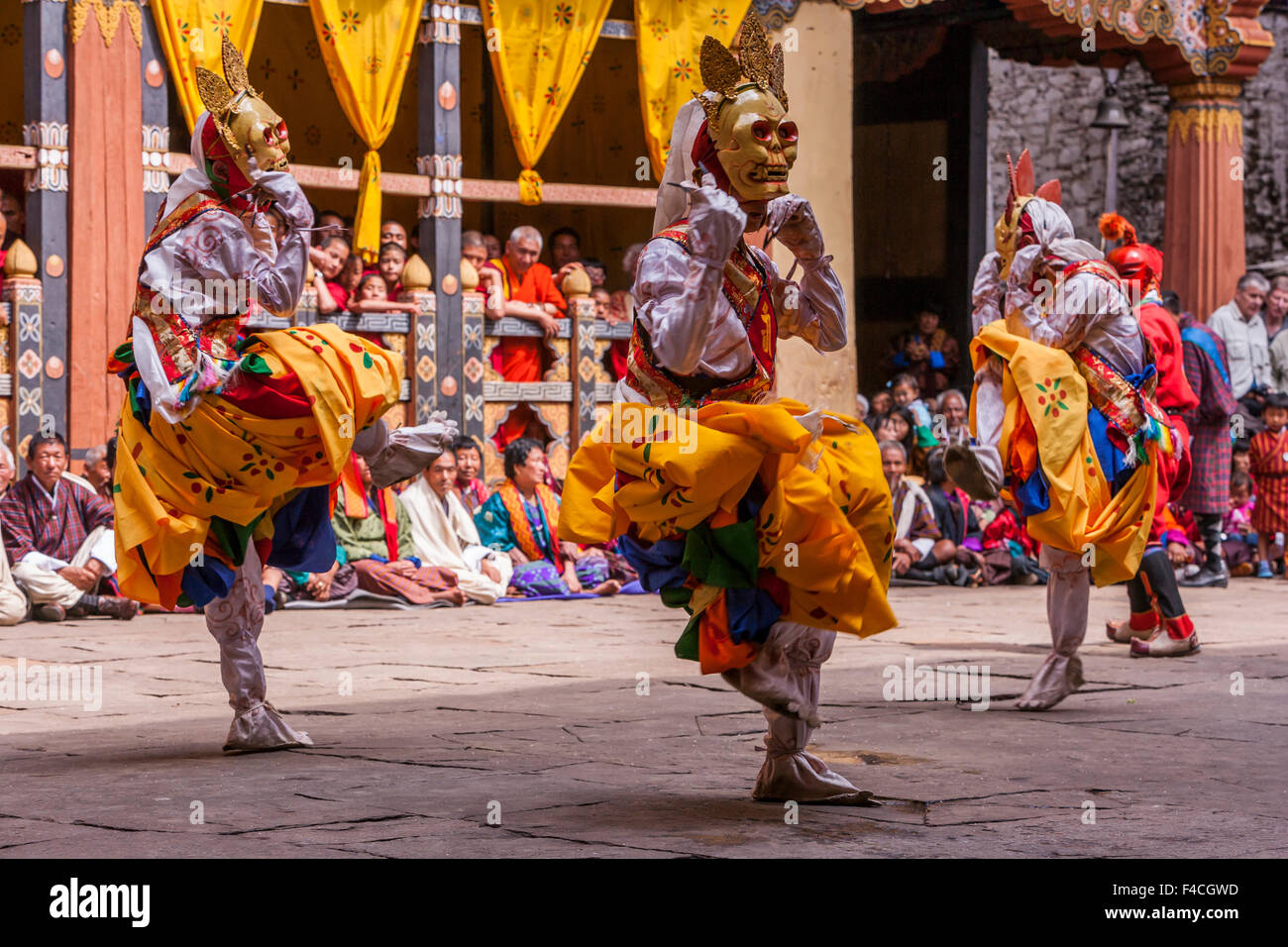 Dancers performing in the Paro Festival, Bhutan Stock Photo - Alamy