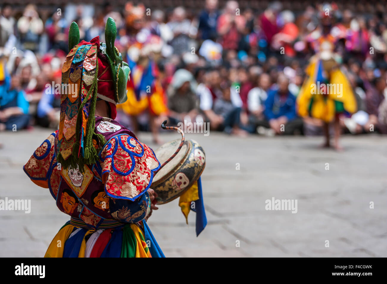 Dancers performing in the Paro Festival, Bhutan Stock Photo - Alamy