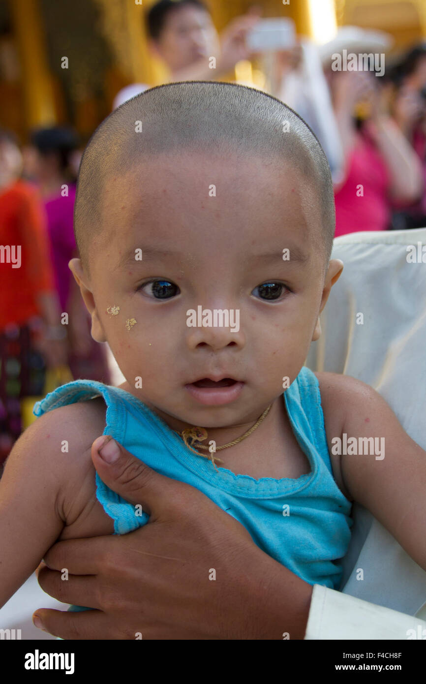 Small Boy. Yangon. Myanmar Stock Photo - Alamy