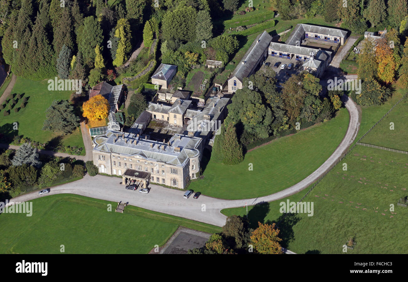 aerial view of Thorp Perrow House and Arboretum near Bedale, North ...