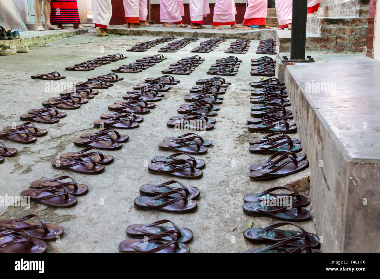 Buddhist Nuns Parking their Sandals before going to lunch. Sakyadhita ...
