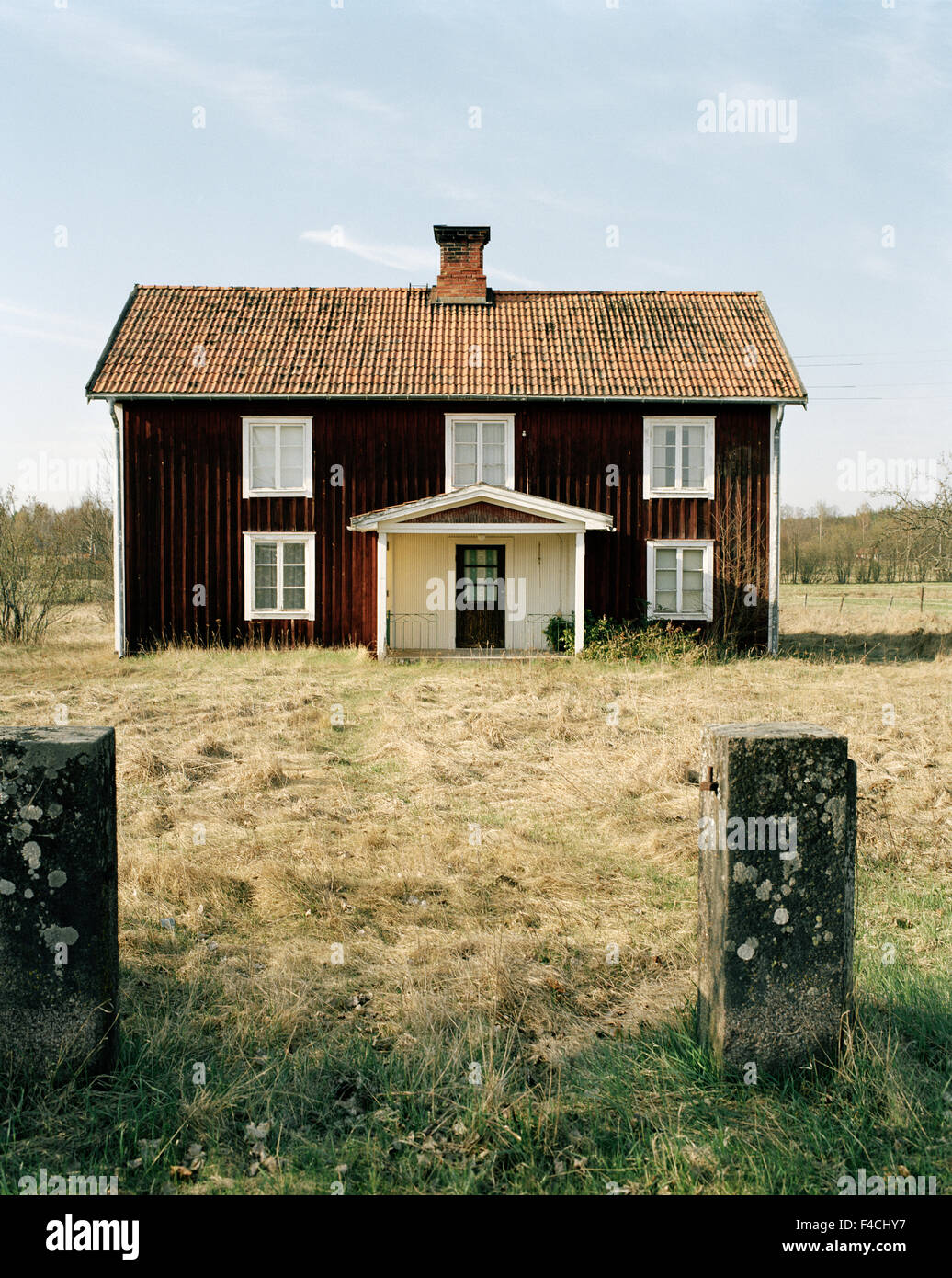 A Red House Stock Photo - Alamy