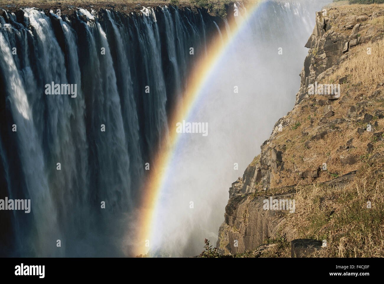 Zimbabwe, Victoria, Rainbow over Victoria Falls. (Large format sizes ...