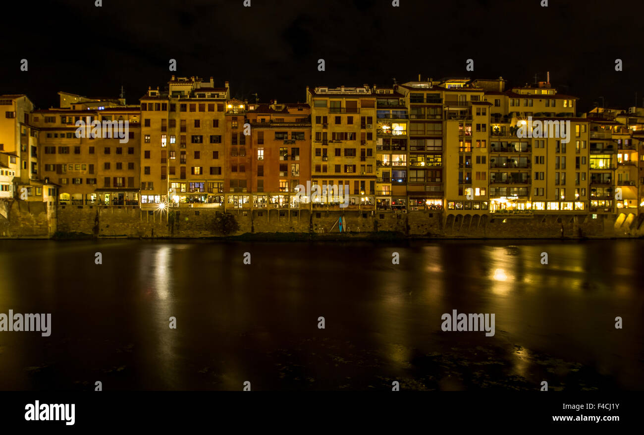 The facades of the old houses of the medieval period on the waterfront ...