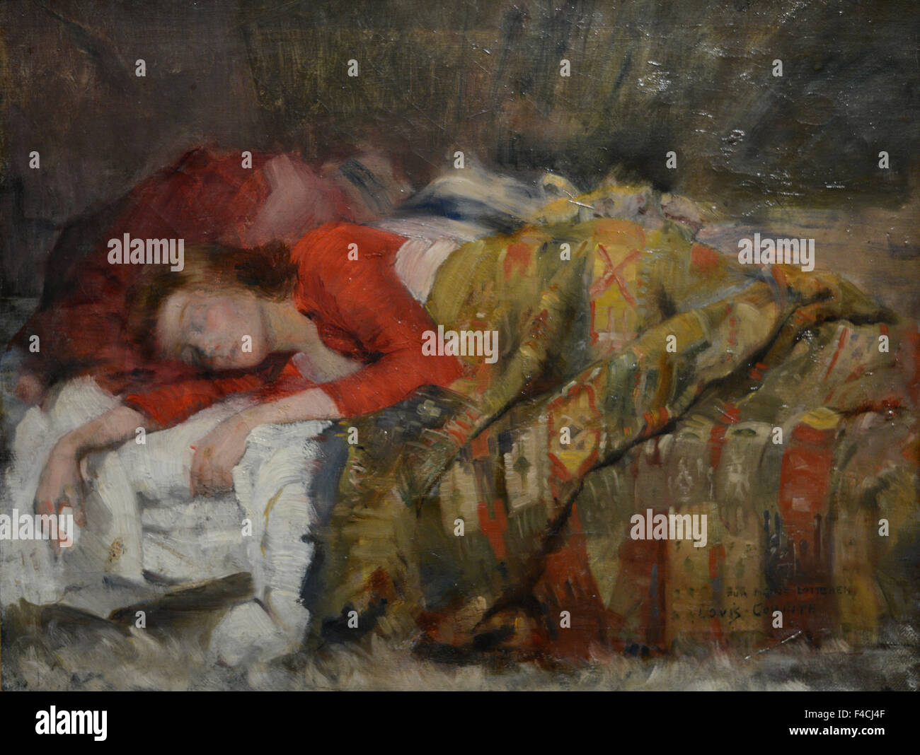 Lovis Corinth - Jeune Femme endormie - Orsay Museum - Paris Stock Photo ...