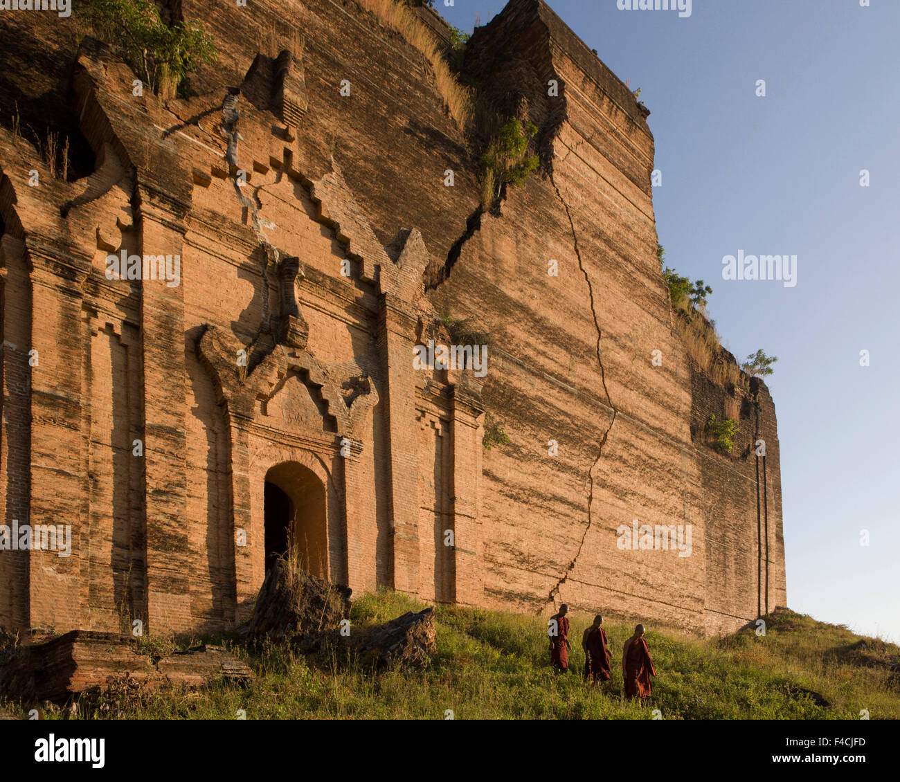 Myanmar Taj Mahal. Unfinished Pagoda. Buddhist Monks. Mandalay. Myanmar ...