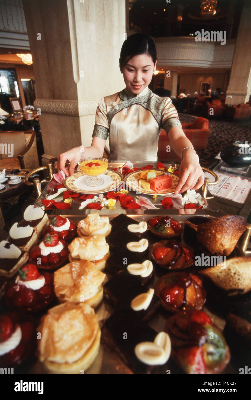 China, Shanghai, Trolly Province, Tea Hostess (Large format sizes ...
