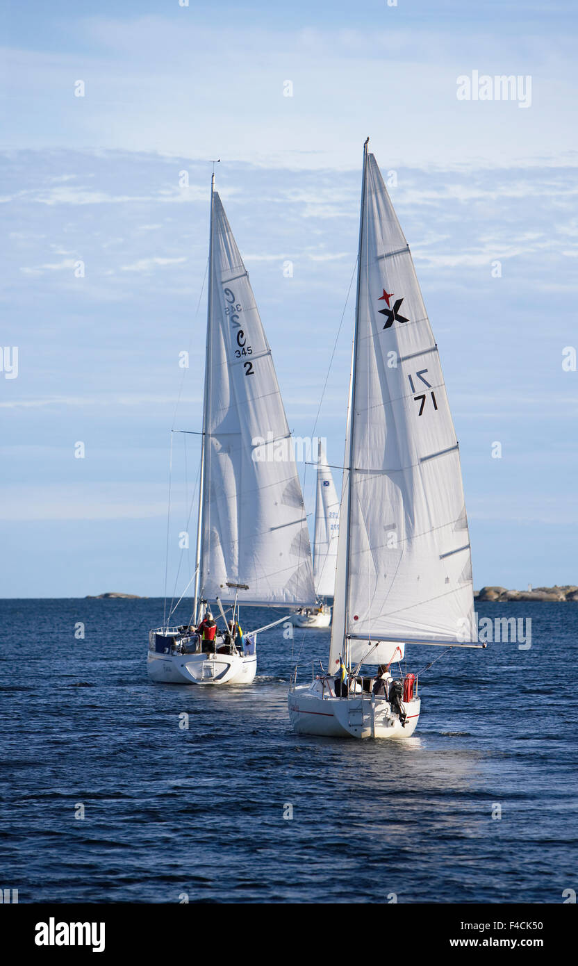 Two yachts on the sea Stock Photo - Alamy