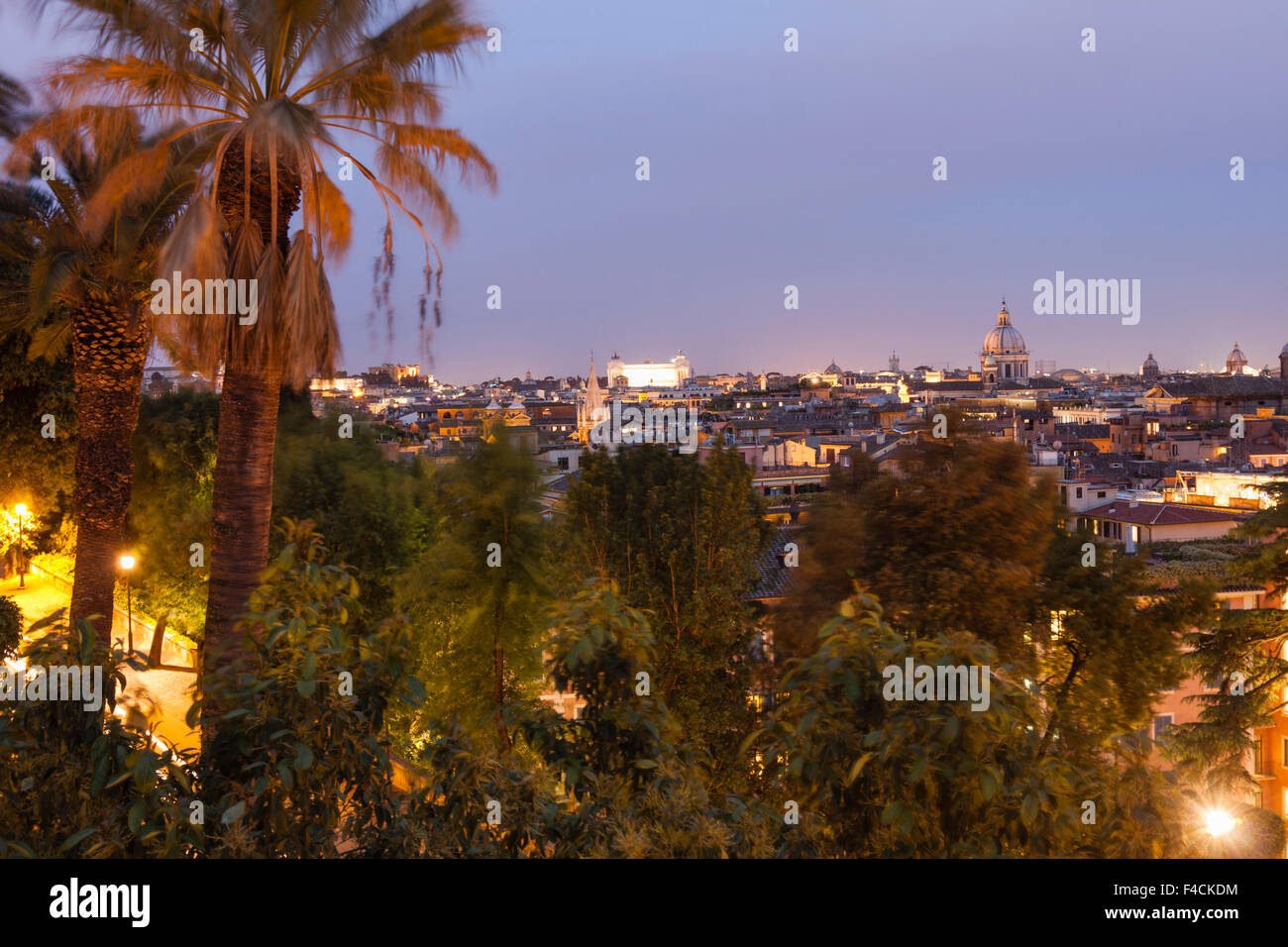 Rome overview at dusk from Pincian Hill. Rome, Italy Stock Photo - Alamy