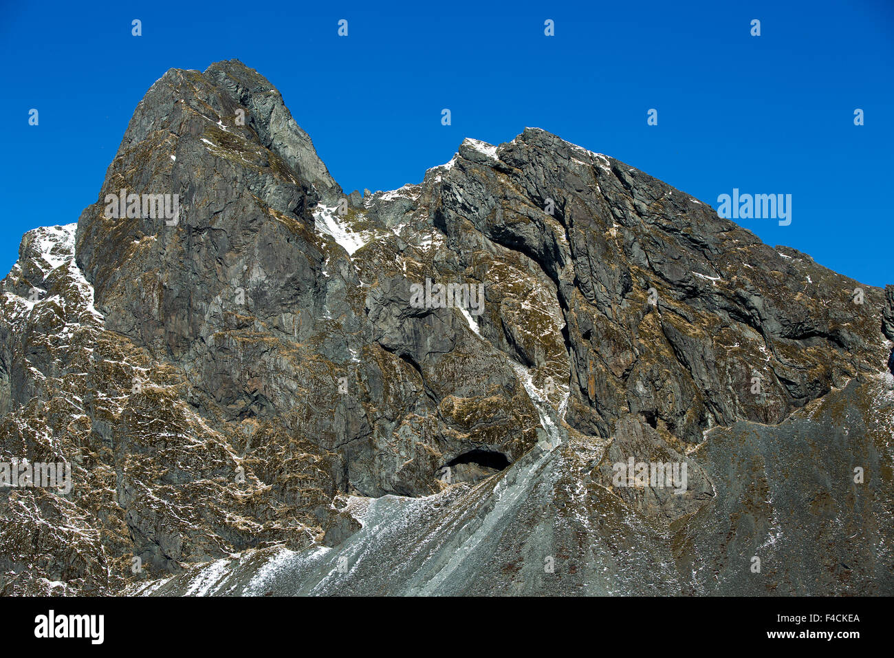 Impressive volcano mountain landscape in Iceland, spring Stock Photo ...