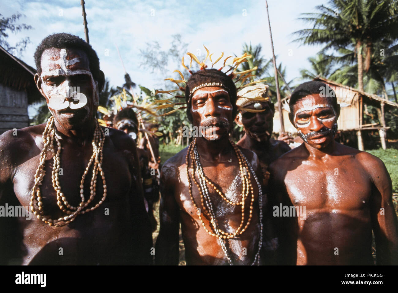 Indonesia, Irian Jaya, Tribal men, Portrait. (Large format sizes ...