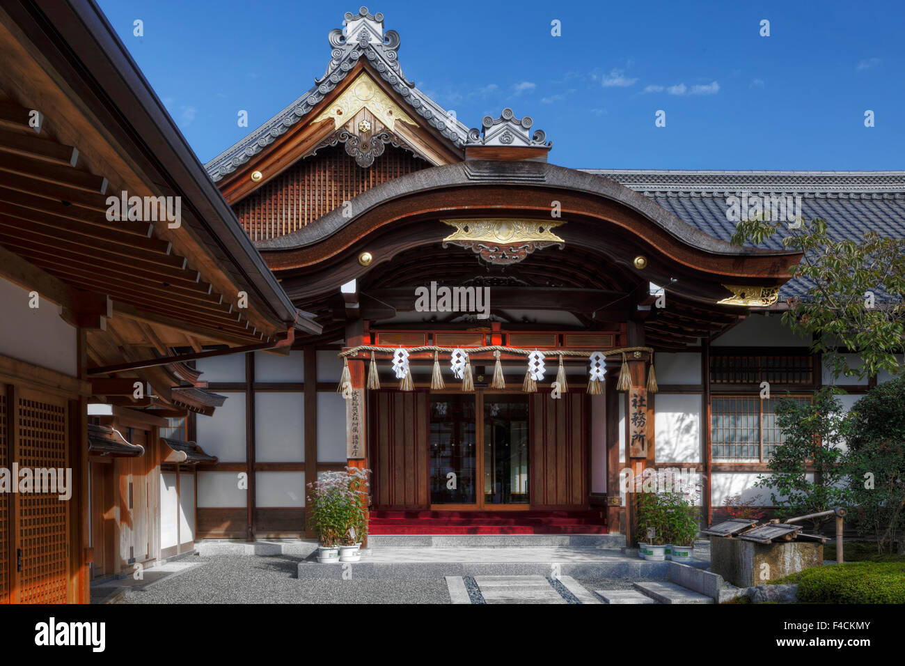Japan, Kyoto. Building in the Fushimi-Inari-Taisha Shinto Shrine ...